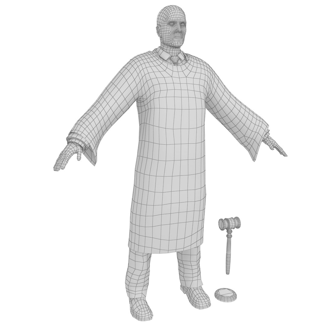 3D court judge - TurboSquid 1324653