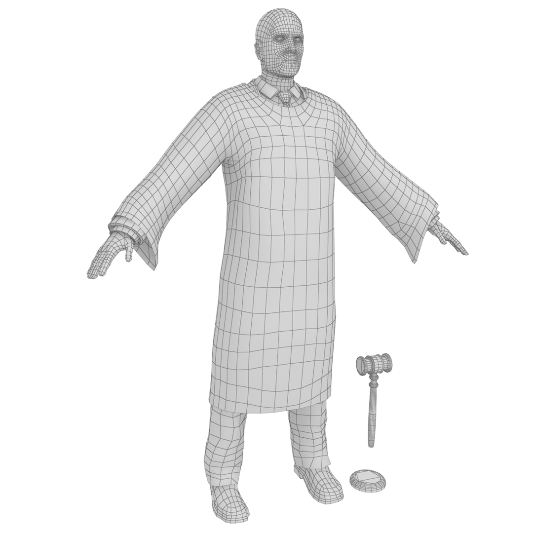 3D court judge - TurboSquid 1324653