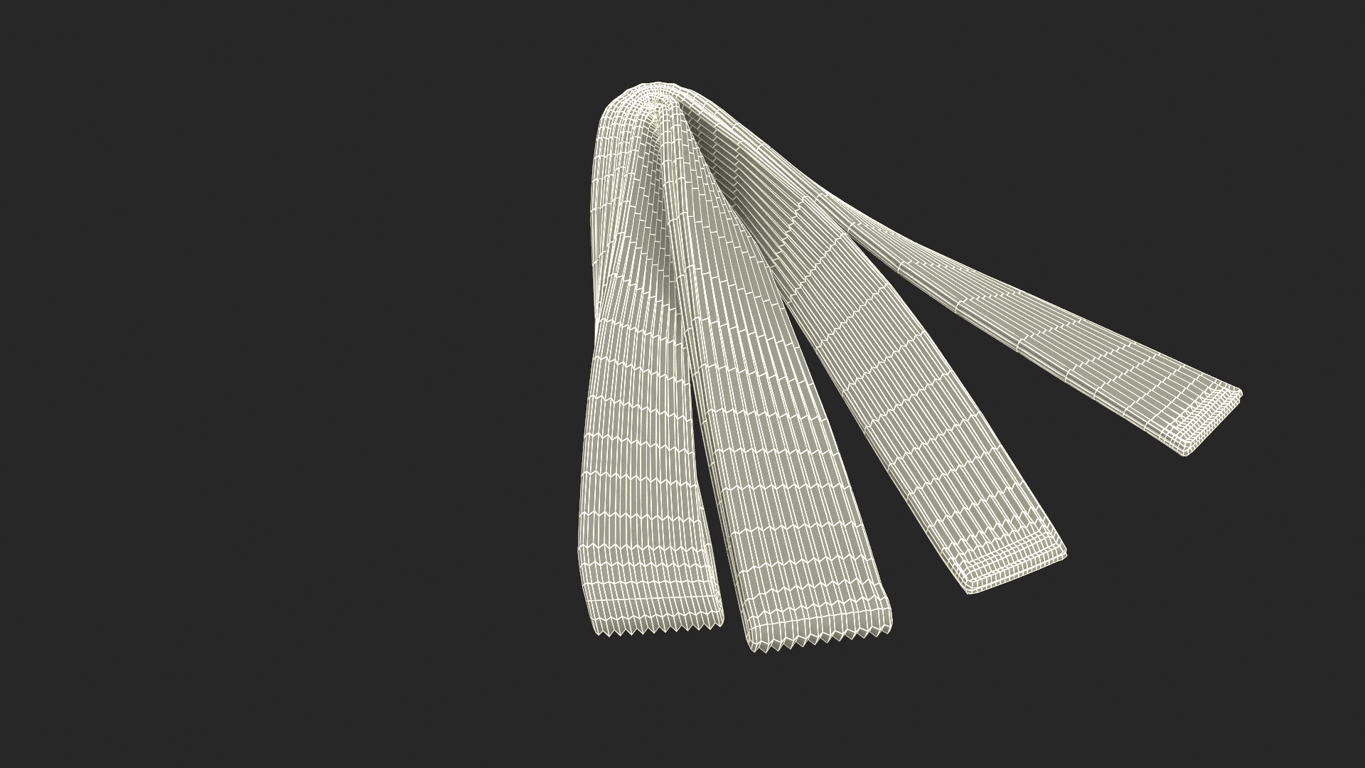 Jiu Jitsu White Belt Obi Model - TurboSquid 2132243