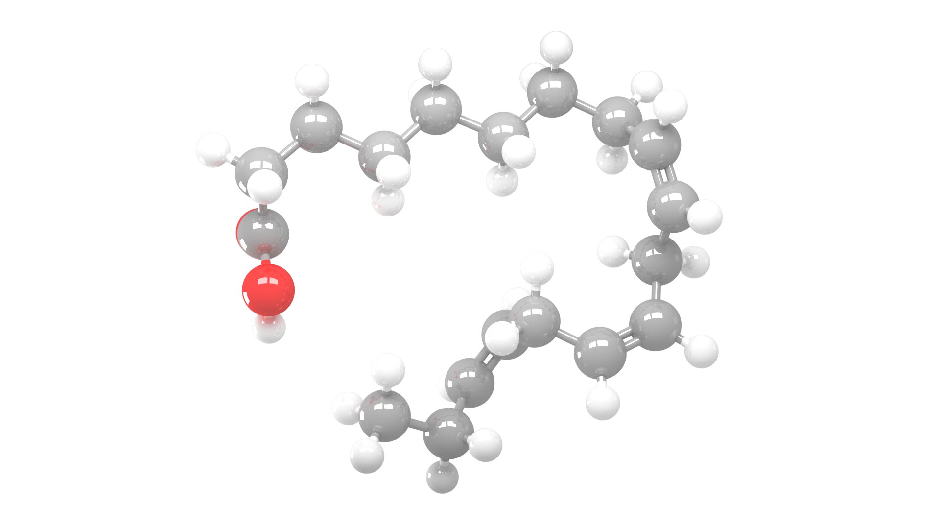 3D model Linolenic acid - C18H30O2 Molecular Structure - TurboSquid 1752723