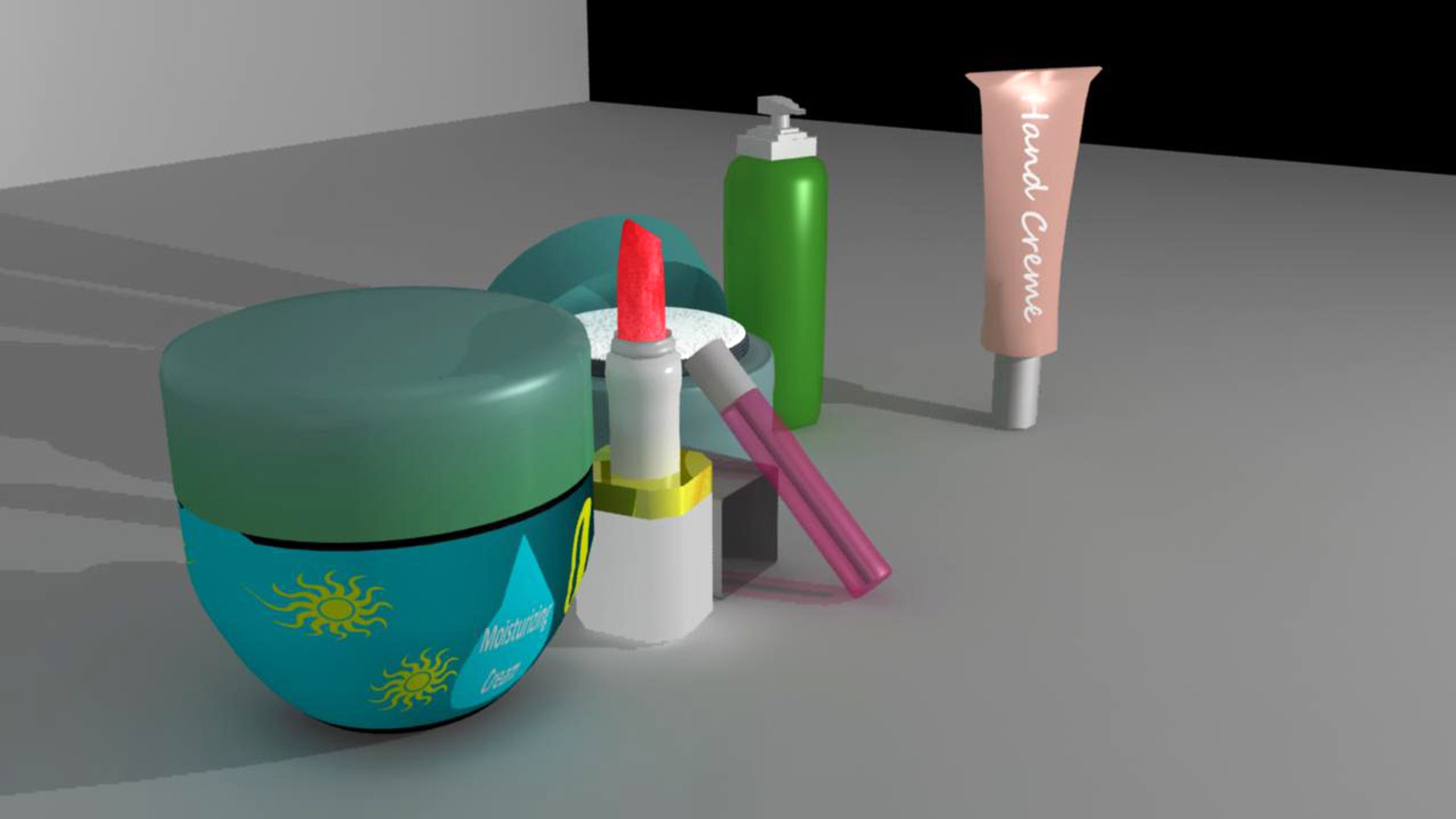 personal care products moisturizing 3d model