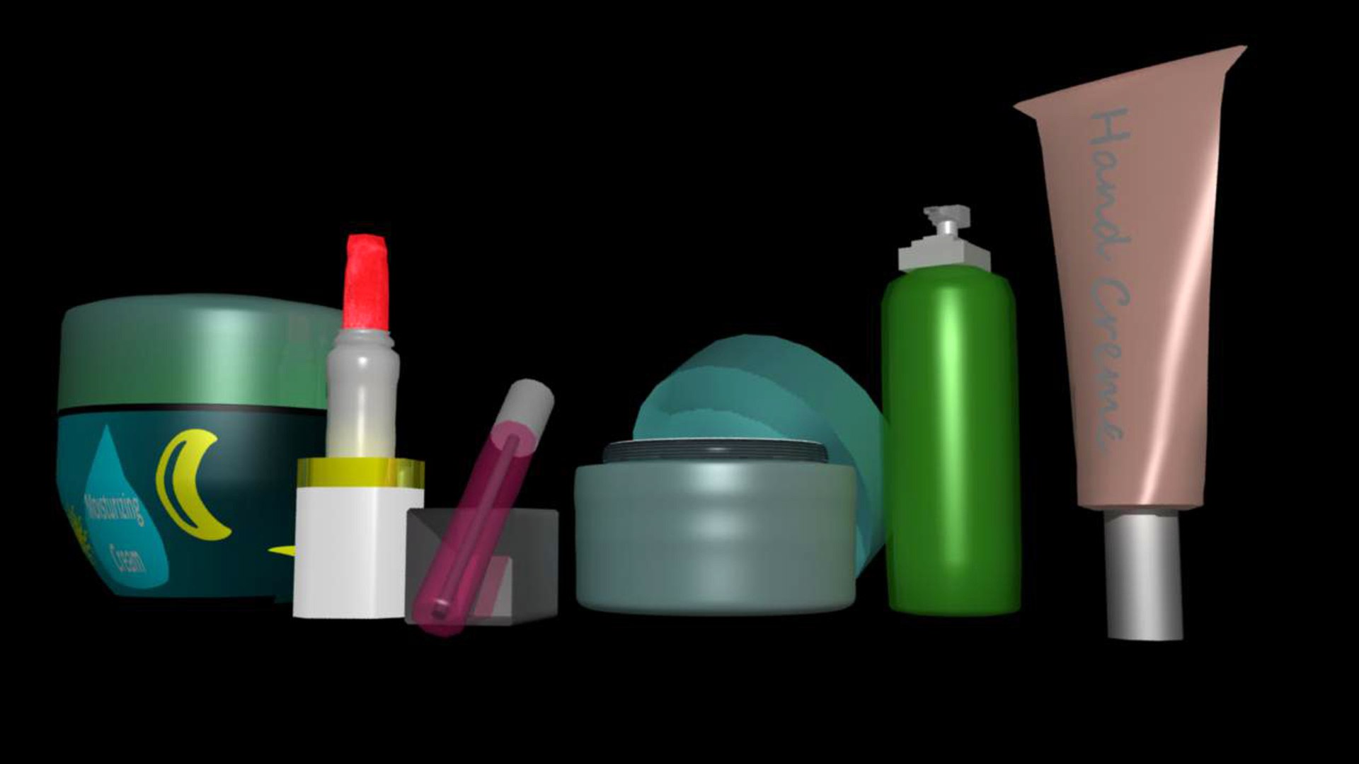 personal care products moisturizing 3d model