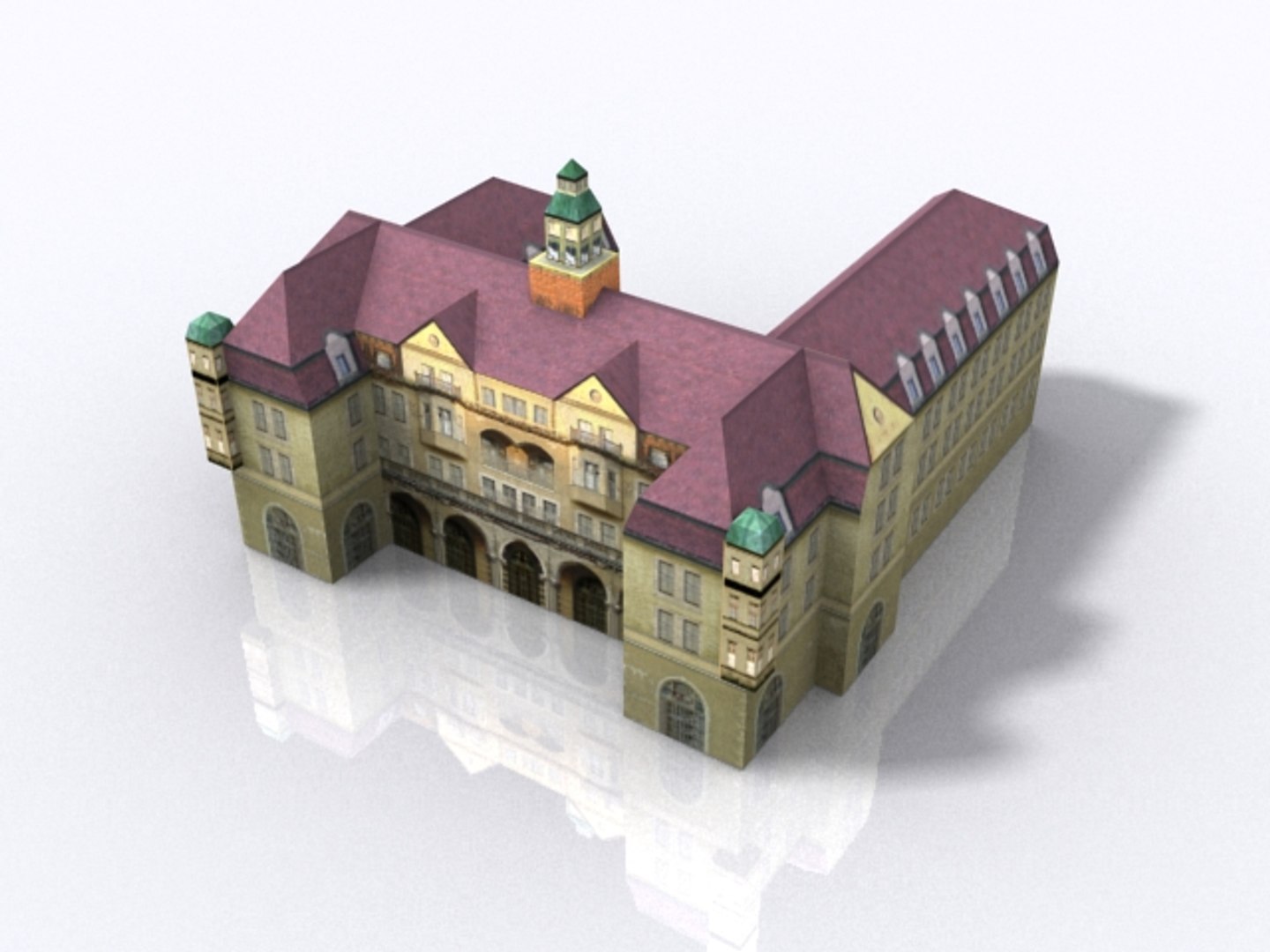 3d model of buildings-hotel