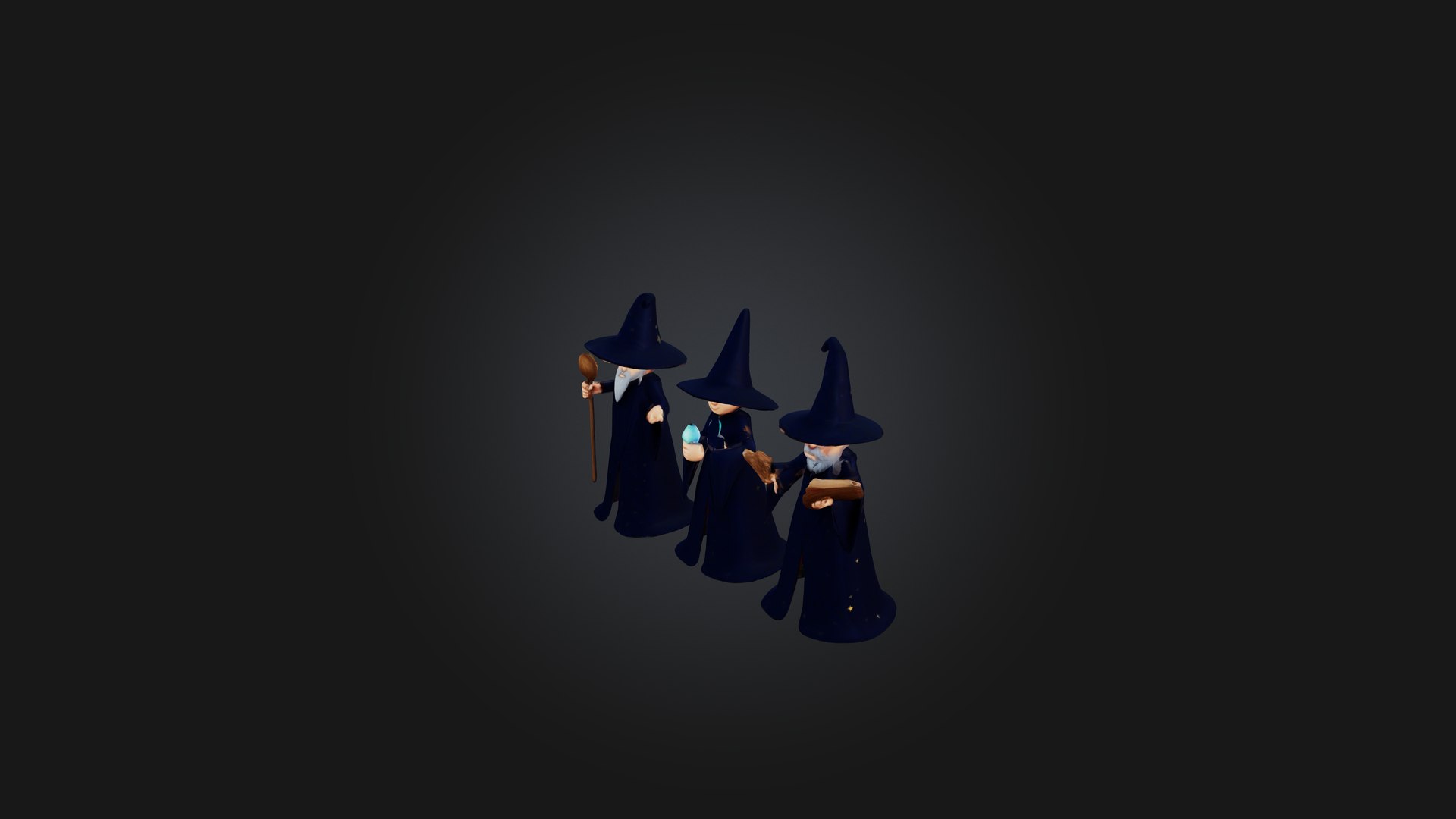 Cartoon Wizards 3D Model - TurboSquid 2291041