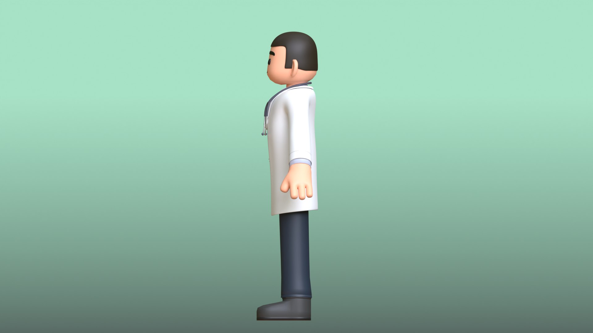 3D Model Minimal Doctor Cartoon Character - TurboSquid 2158627
