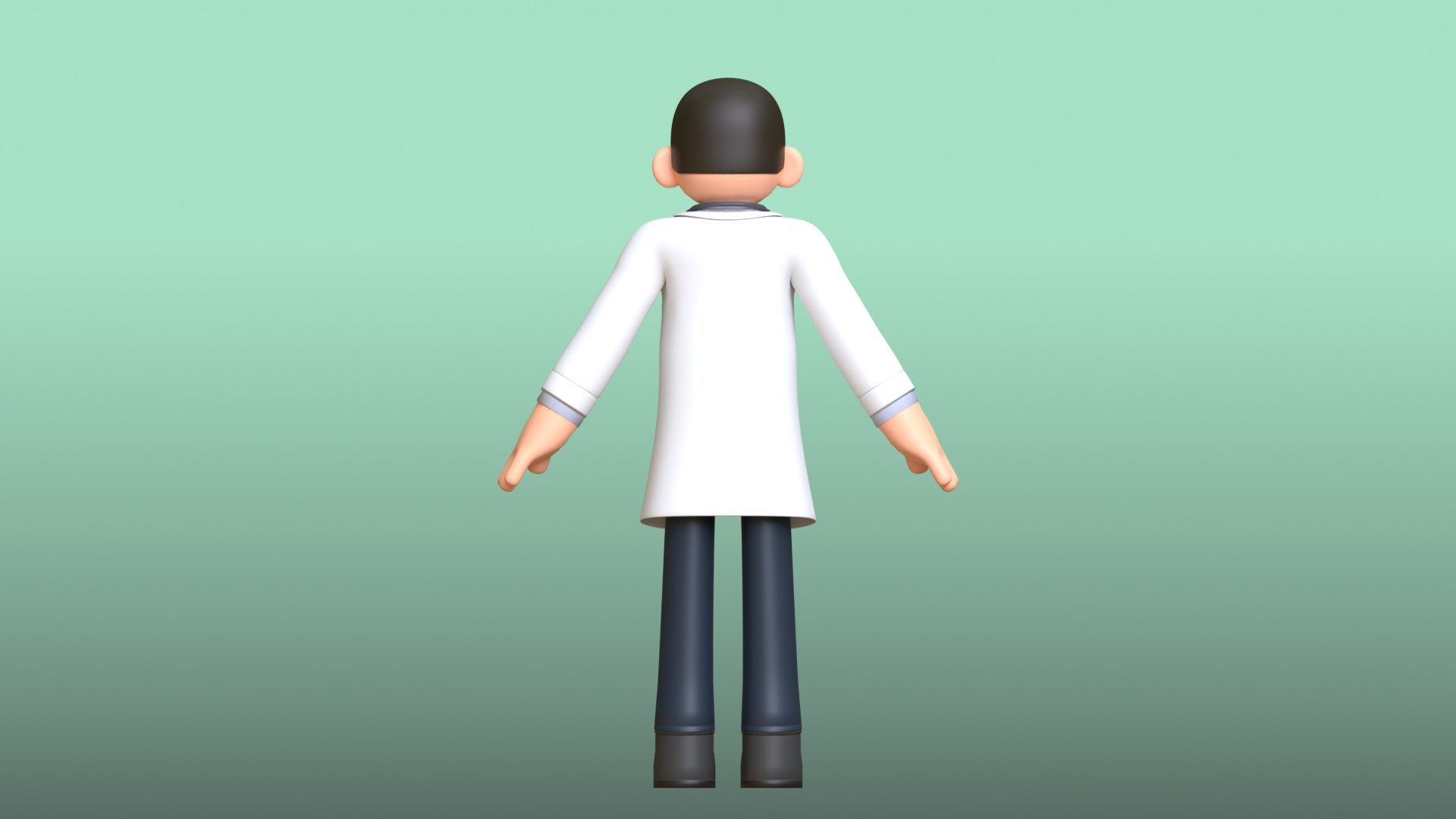 3D Model Minimal Doctor Cartoon Character - TurboSquid 2158627
