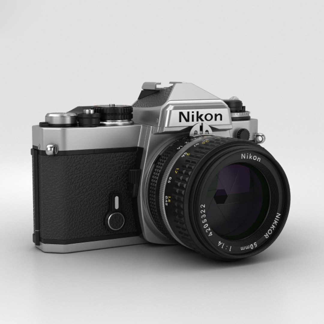 Nikon fe silver model - TurboSquid 1332526
