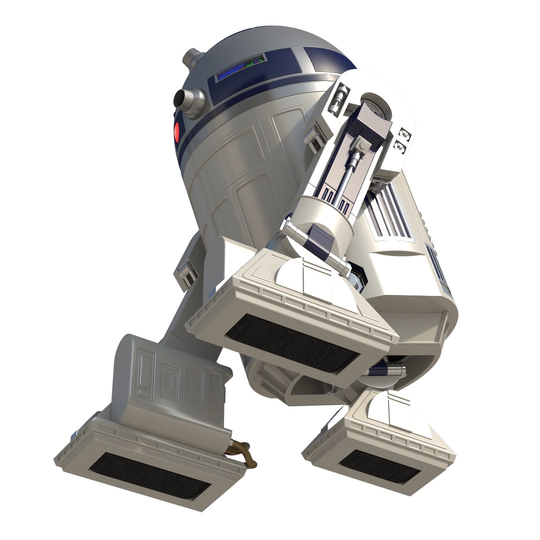 star wars character r2 d2 3d model