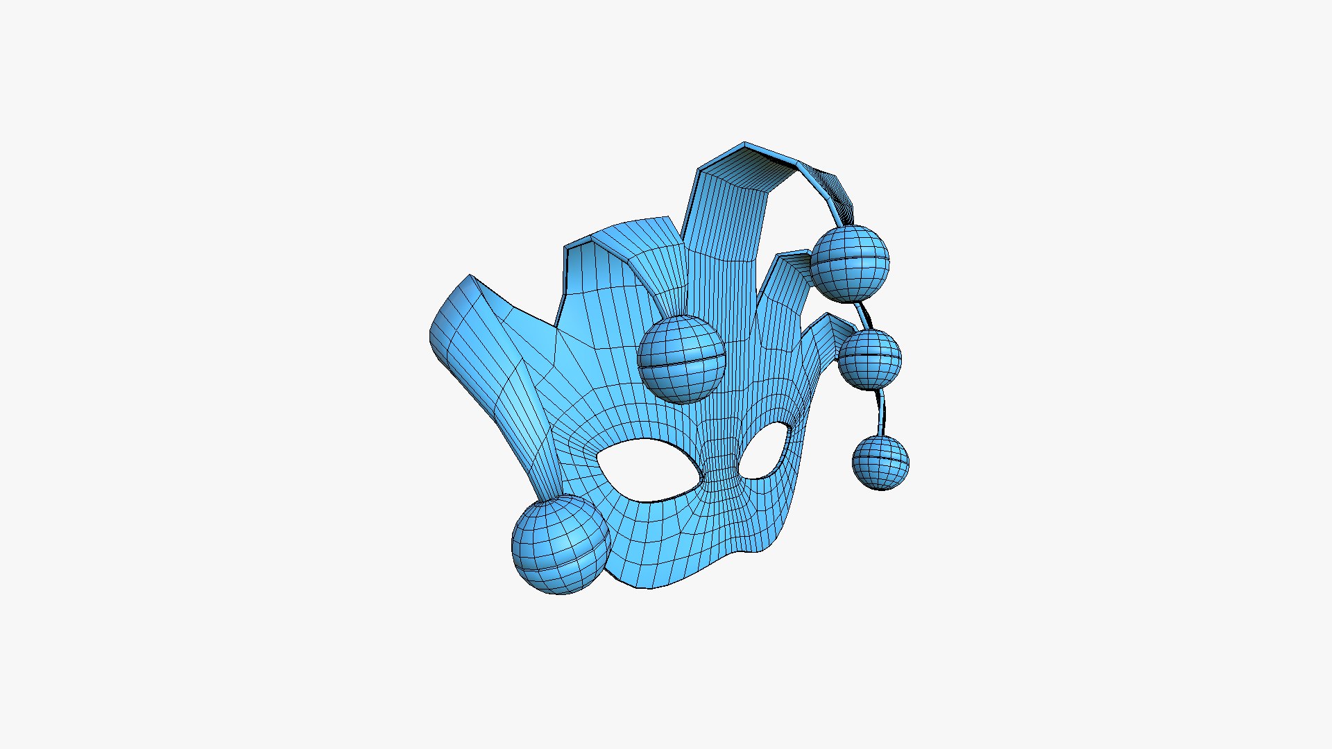 3D Carnival Mask H05 Golden - Costume Character Design Model - TurboSquid 2162414