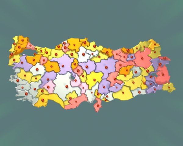 3d turkiye zoom fly animation model