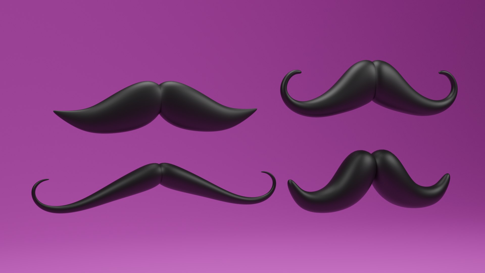 Cartoon Mustache Collection 3D - TurboSquid 2085734