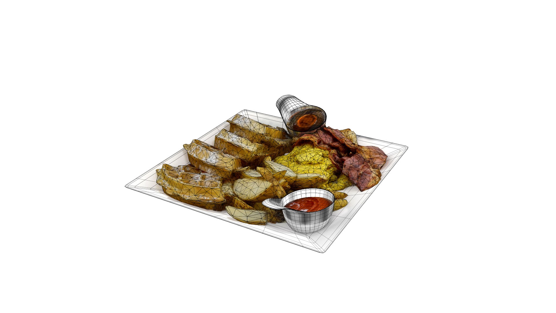 3D Classic Breakfast Model - TurboSquid 1695955