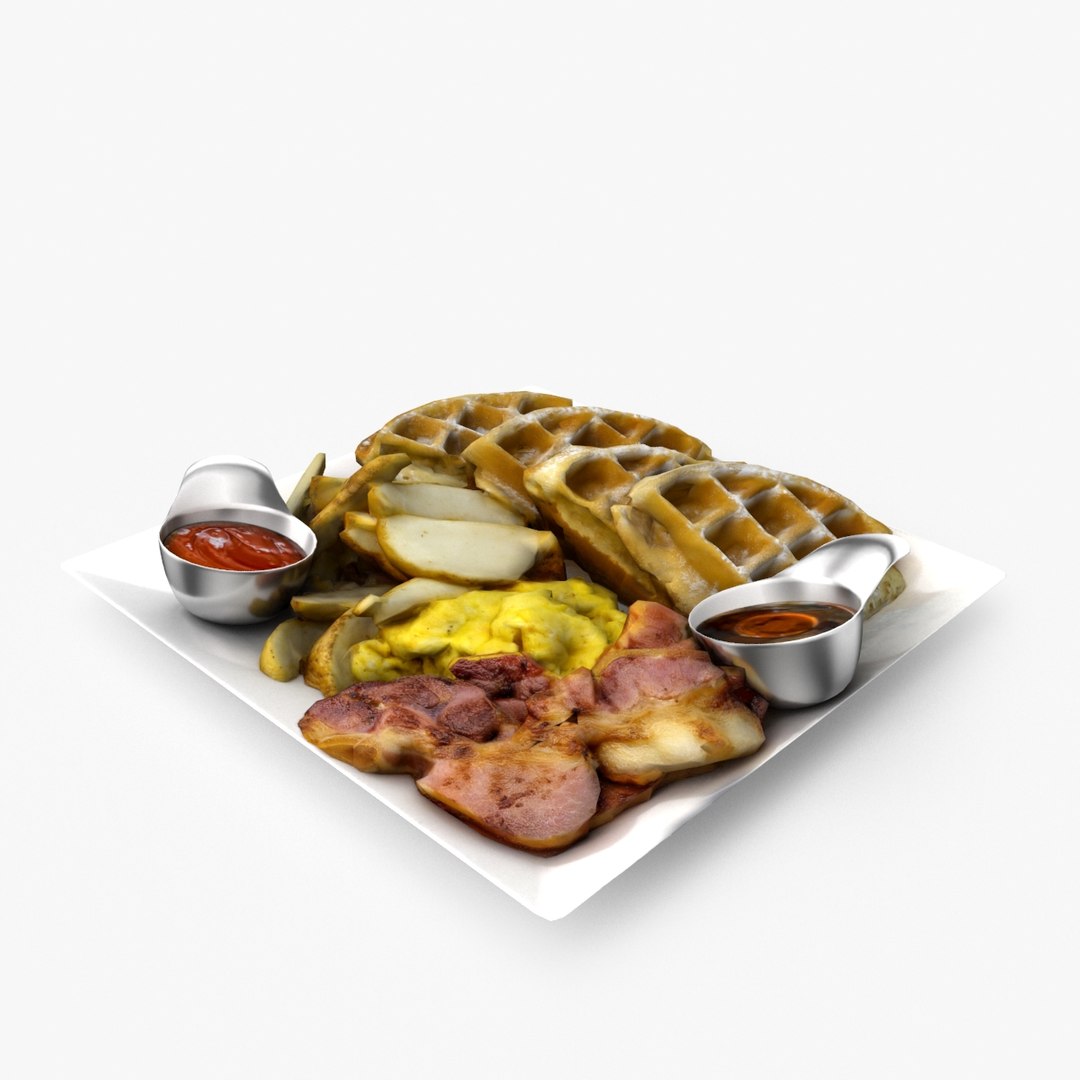 3D Classic Breakfast Model - TurboSquid 1695955