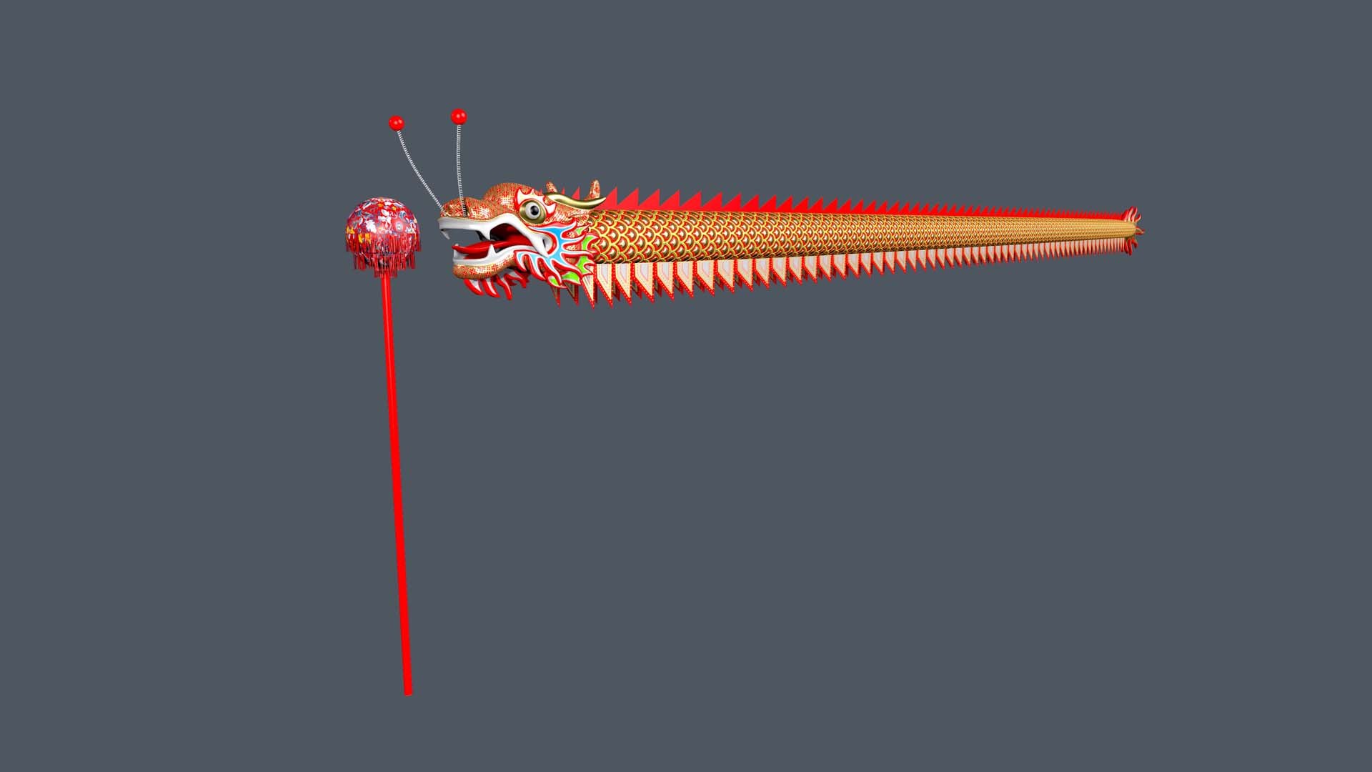 Chinese Dragon Loong Dancing 3D Model - TurboSquid 2219093