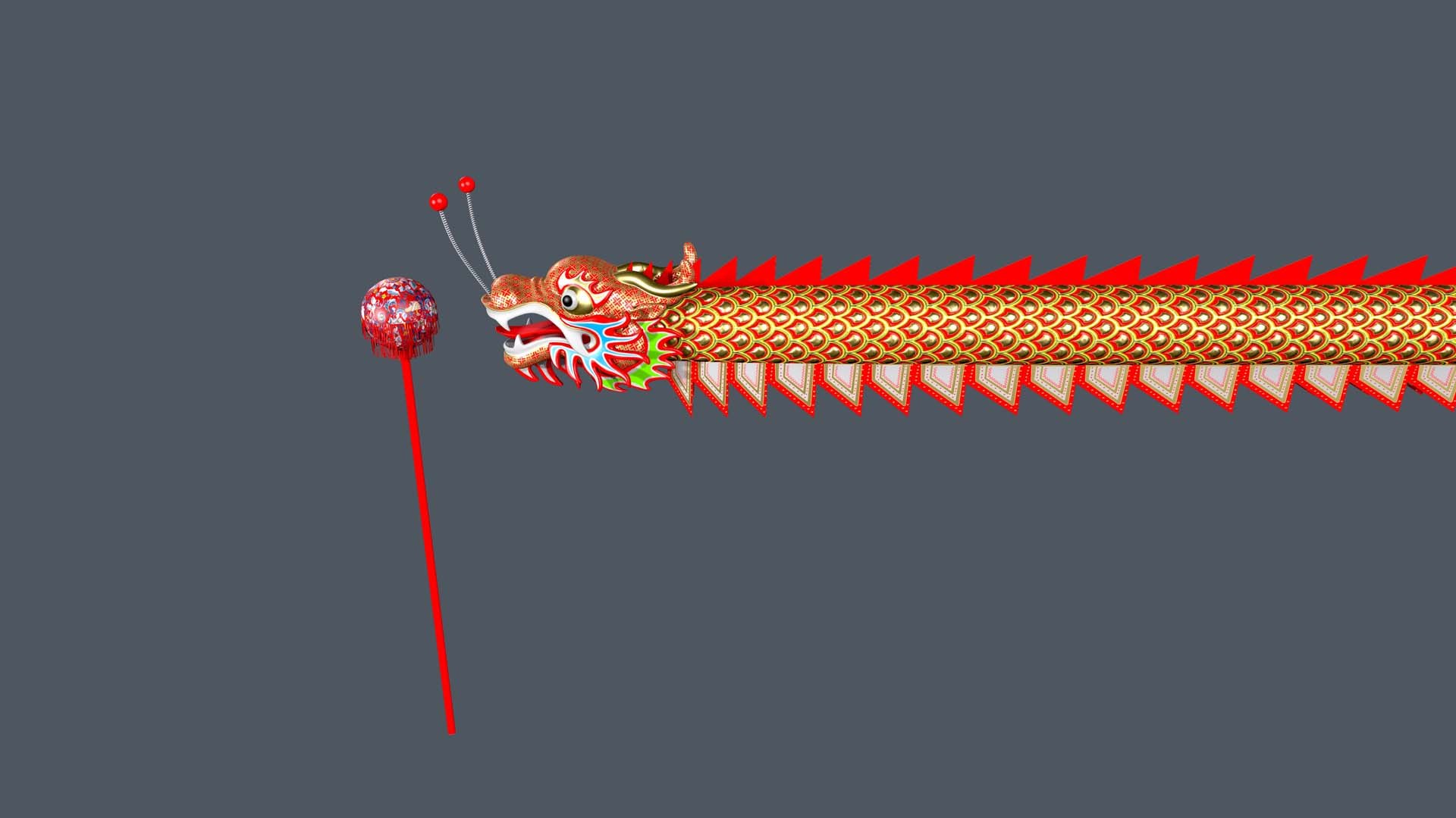 Chinese Dragon Loong Dancing 3D Model - TurboSquid 2219093