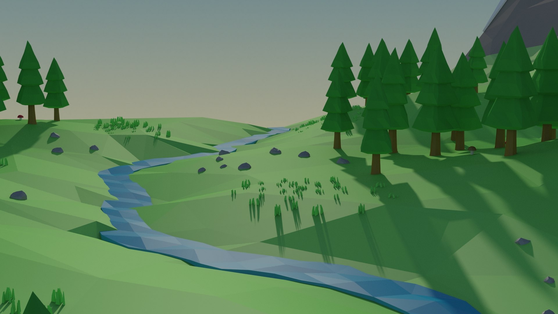 3d Scenes Cartoon Landscape