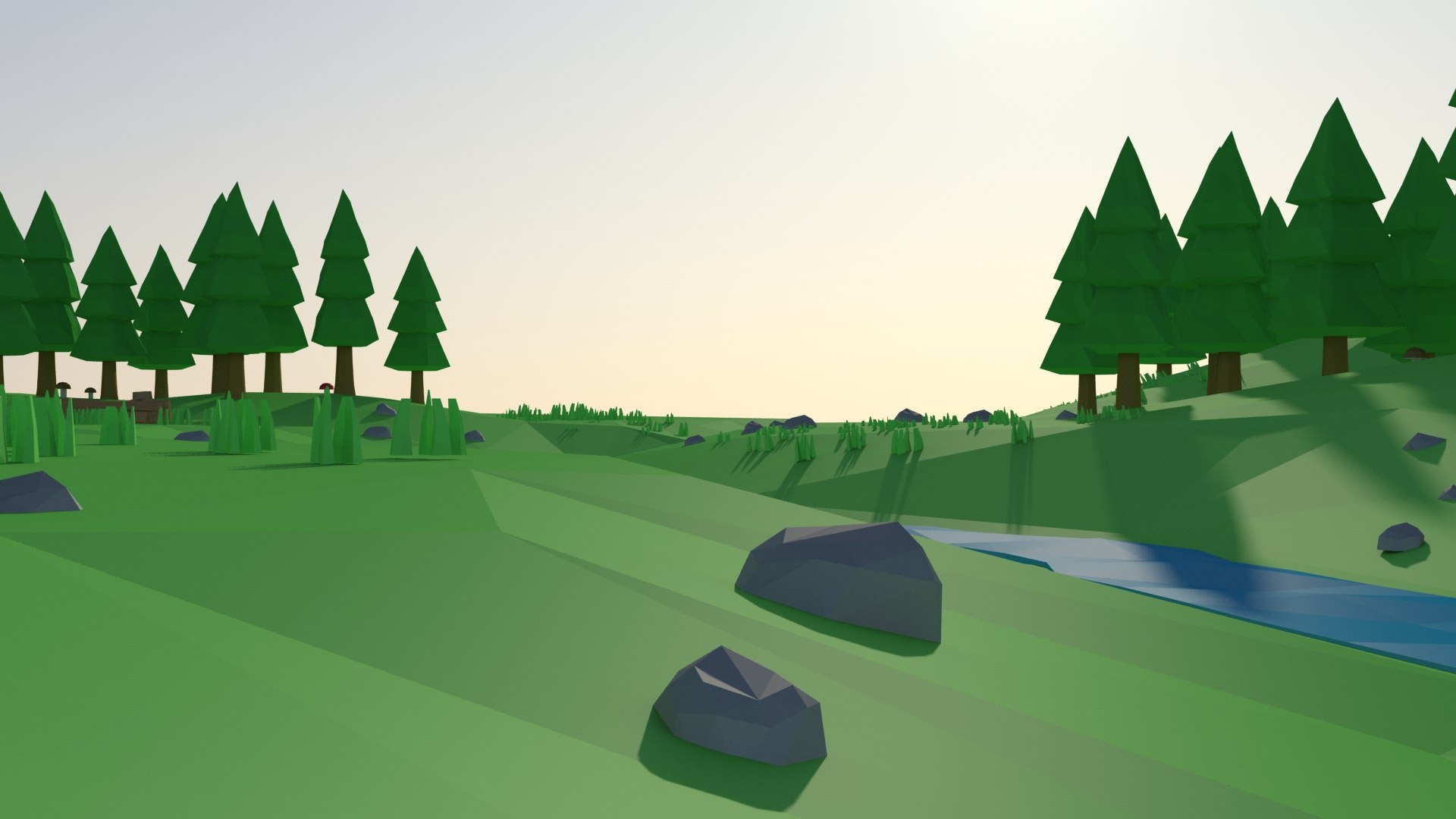 3d Scenes Cartoon Landscape