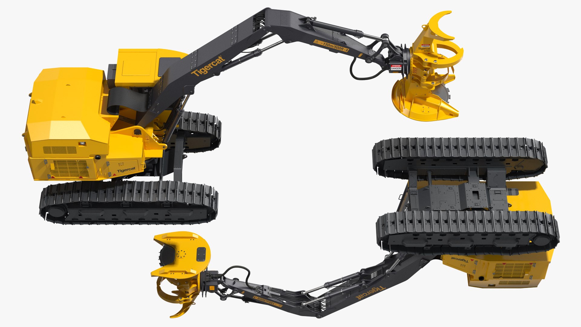 Tigercat 855d tracked feller 3D model - TurboSquid 1487499