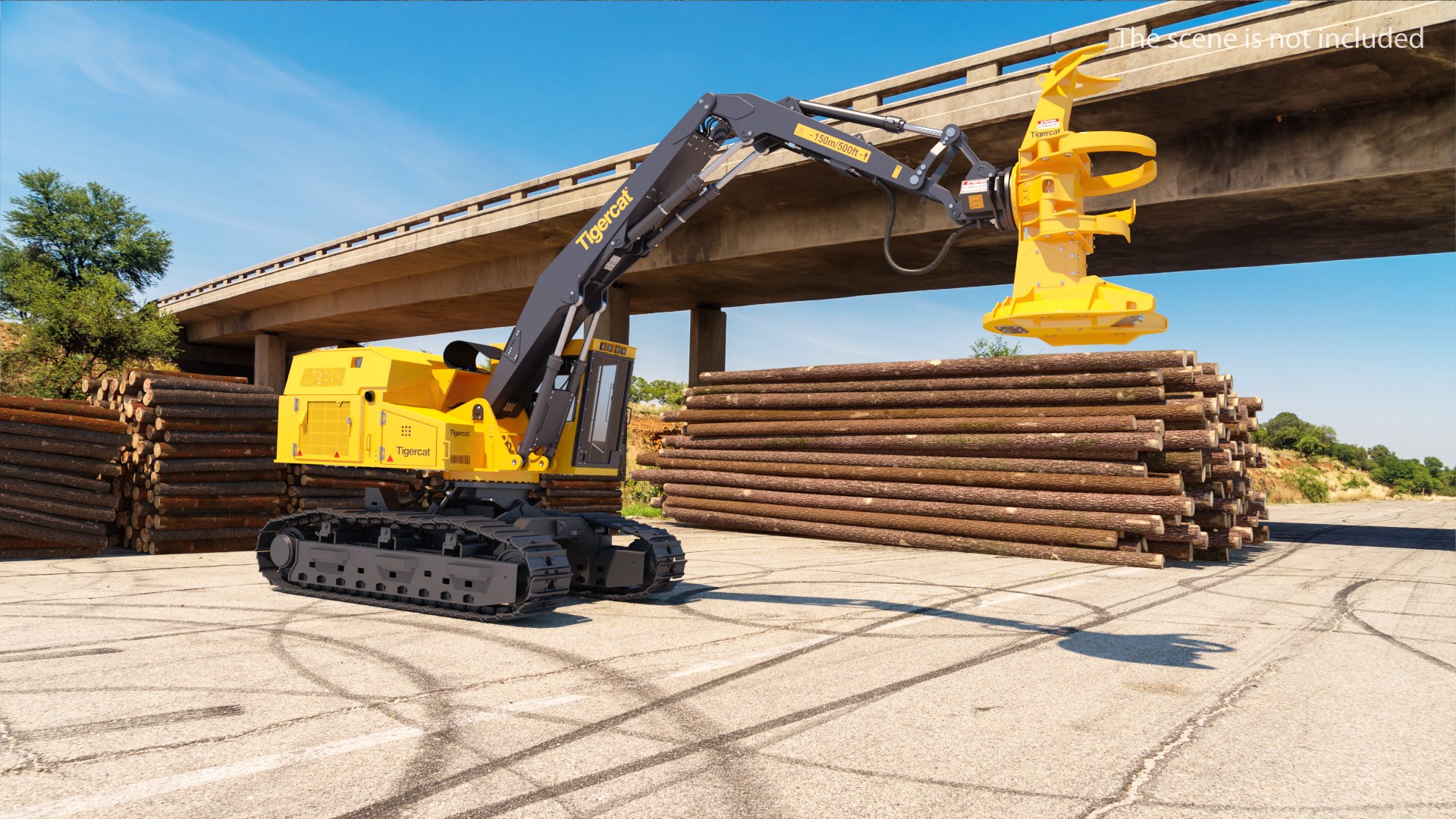 Tigercat 855d tracked feller 3D model - TurboSquid 1487499