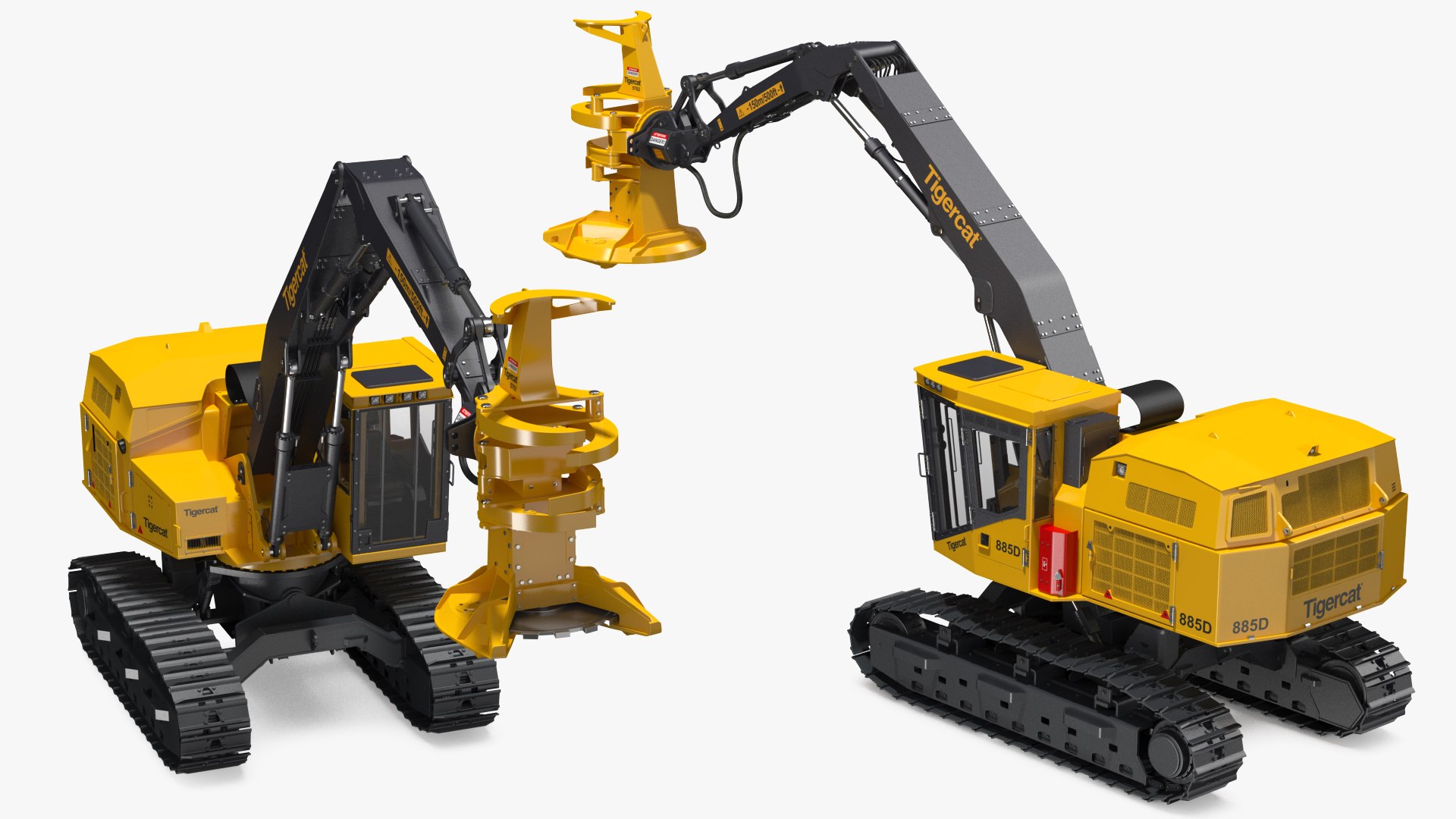 Tigercat 855d tracked feller 3D model - TurboSquid 1487499