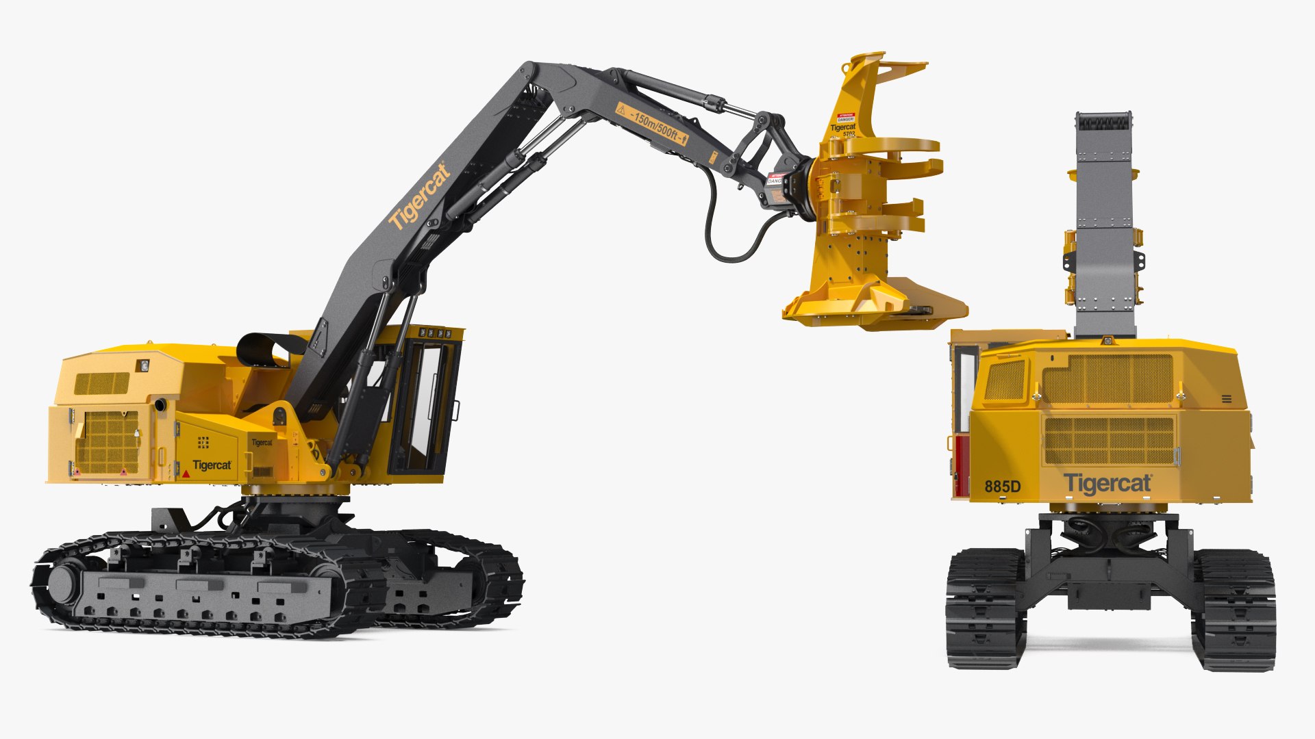 Tigercat 855d tracked feller 3D model - TurboSquid 1487499