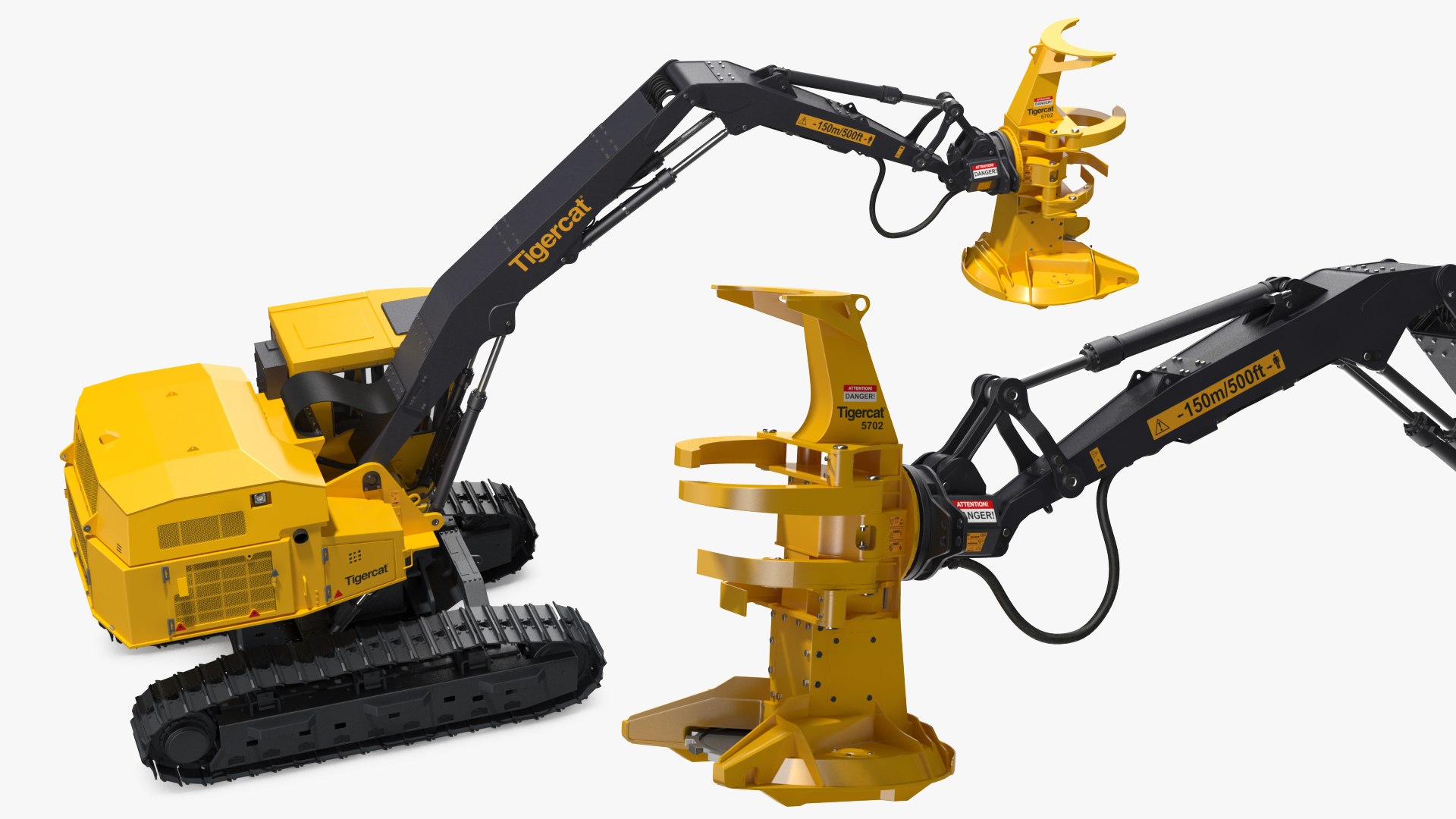 Tigercat 855d tracked feller 3D model - TurboSquid 1487499