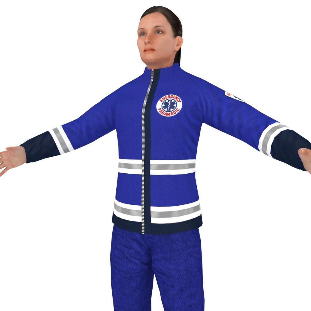 3D model female paramedic - TurboSquid 1320013