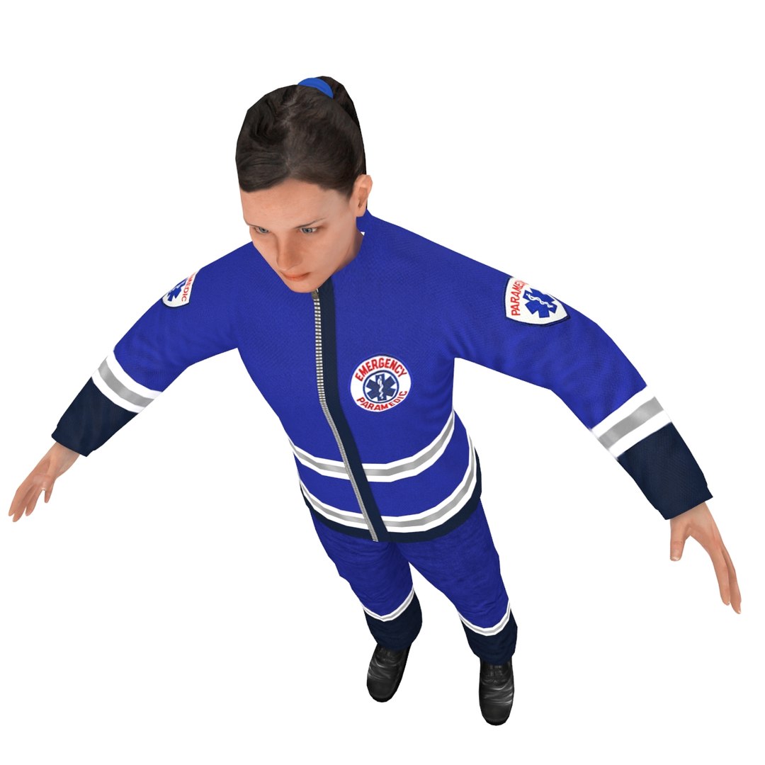 3D model female paramedic - TurboSquid 1320013