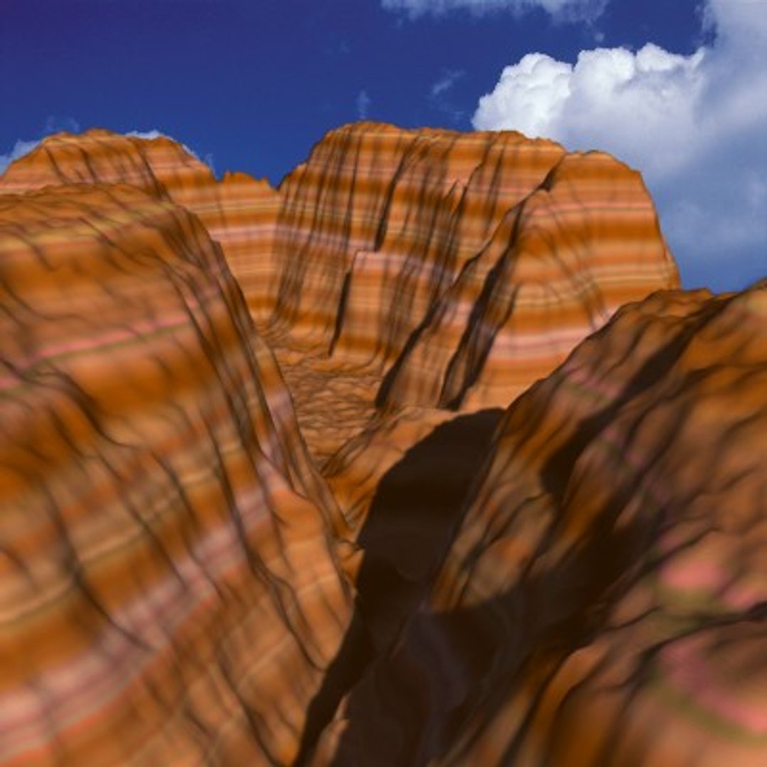 High-resolution Canyon Landscape 3d Model