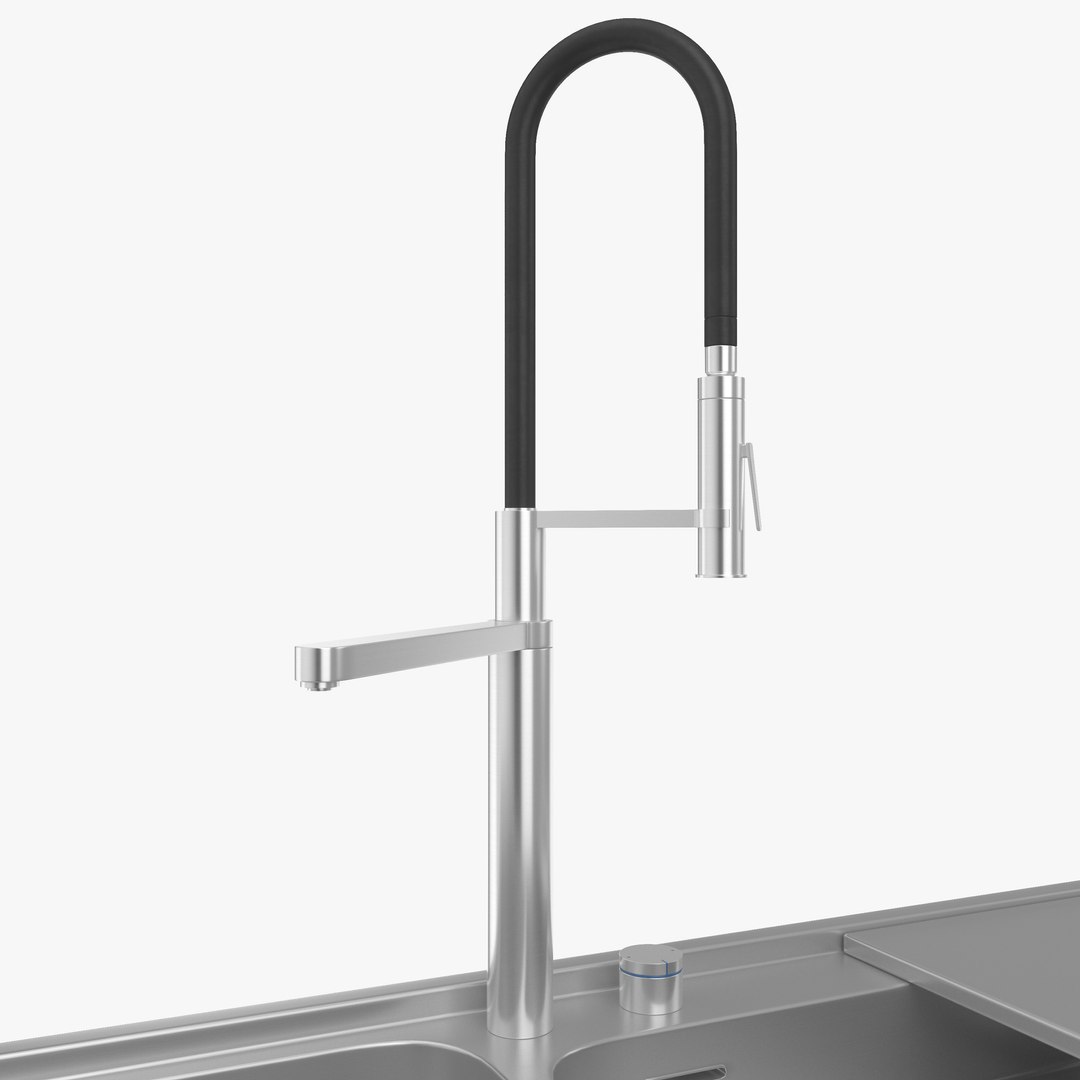 3D Kitchen Sink Alpes-Inox With Ono Touch Light Pro By KWC Tap ...
