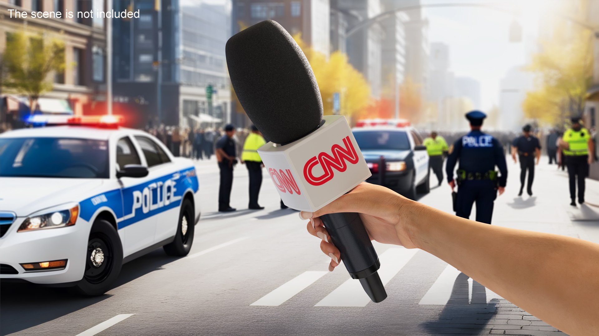 CNN Reporter Hand With Microphone 3D Model - TurboSquid 2167657