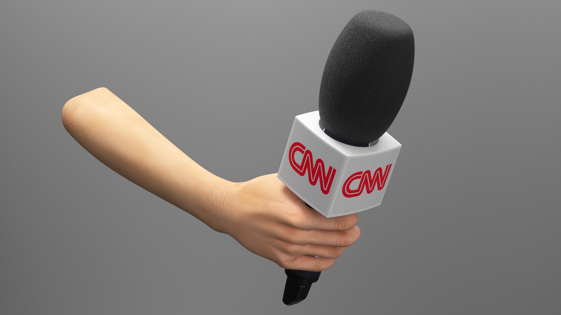 CNN Reporter Hand with Microphone 3D model - TurboSquid 2167657