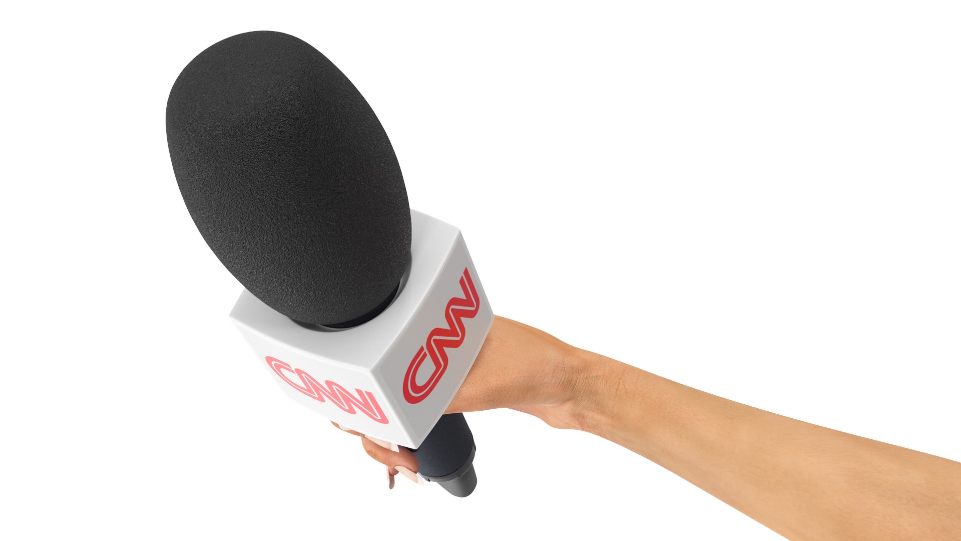 CNN Reporter Hand with Microphone 3D model - TurboSquid 2167657