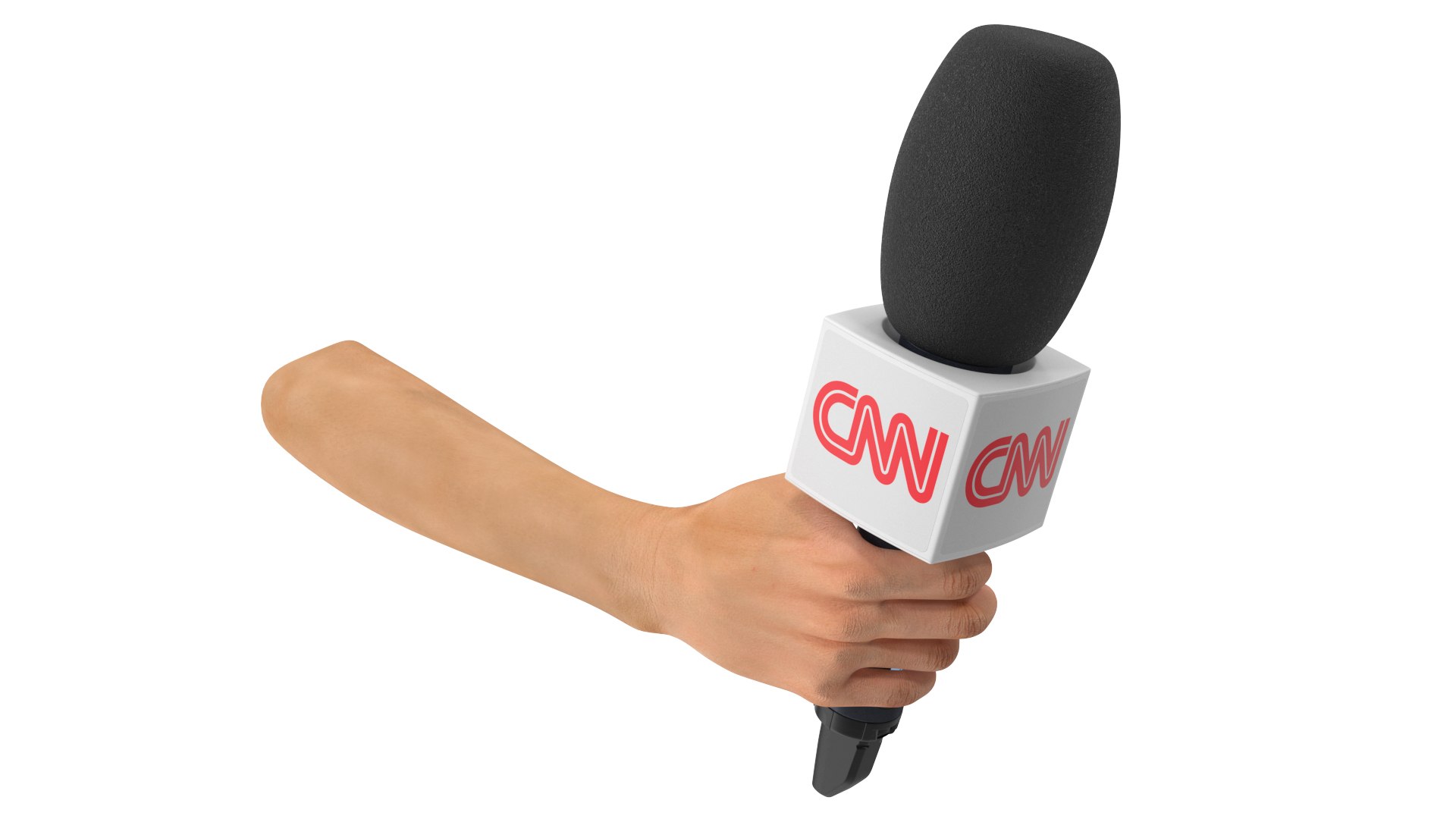 CNN Reporter Hand with Microphone 3D model - TurboSquid 2167657