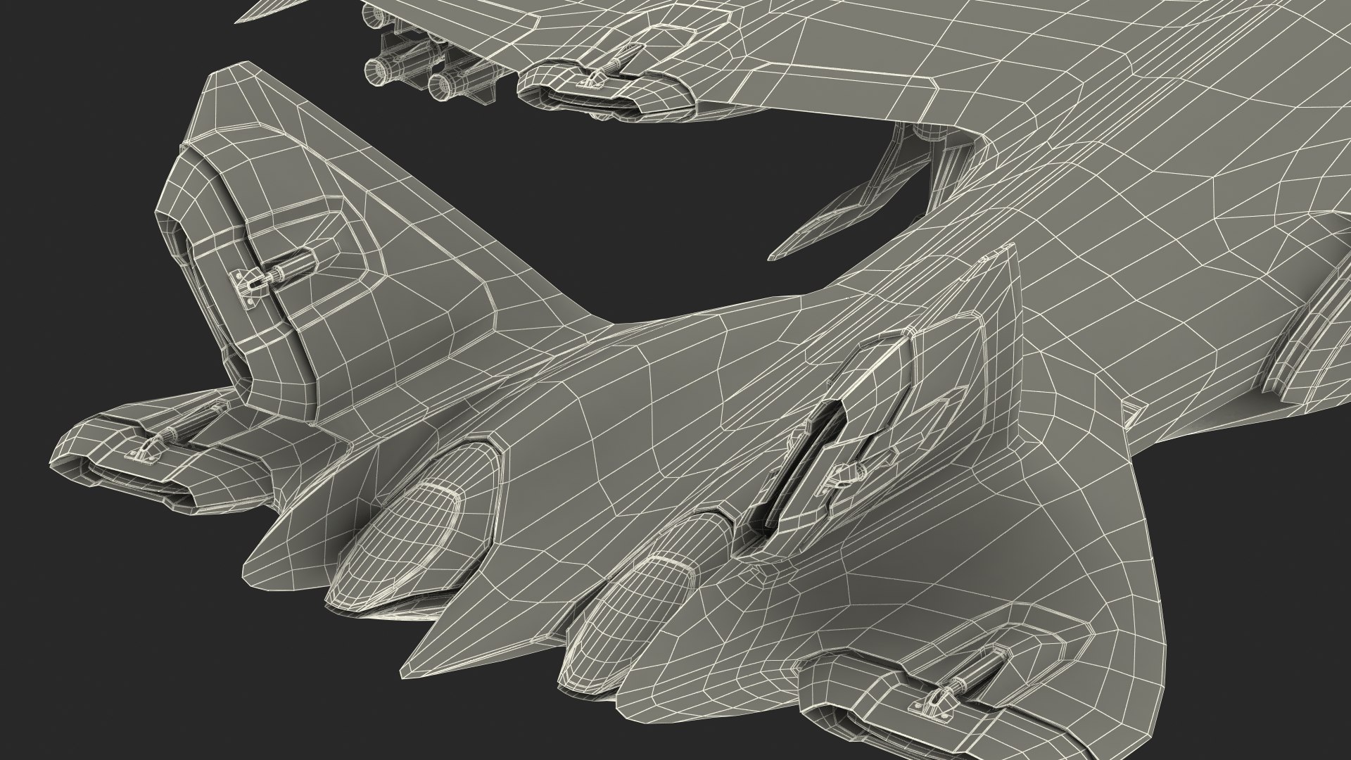 Futuristic Military Fighter Jet White Rigged Model - TurboSquid 2312455