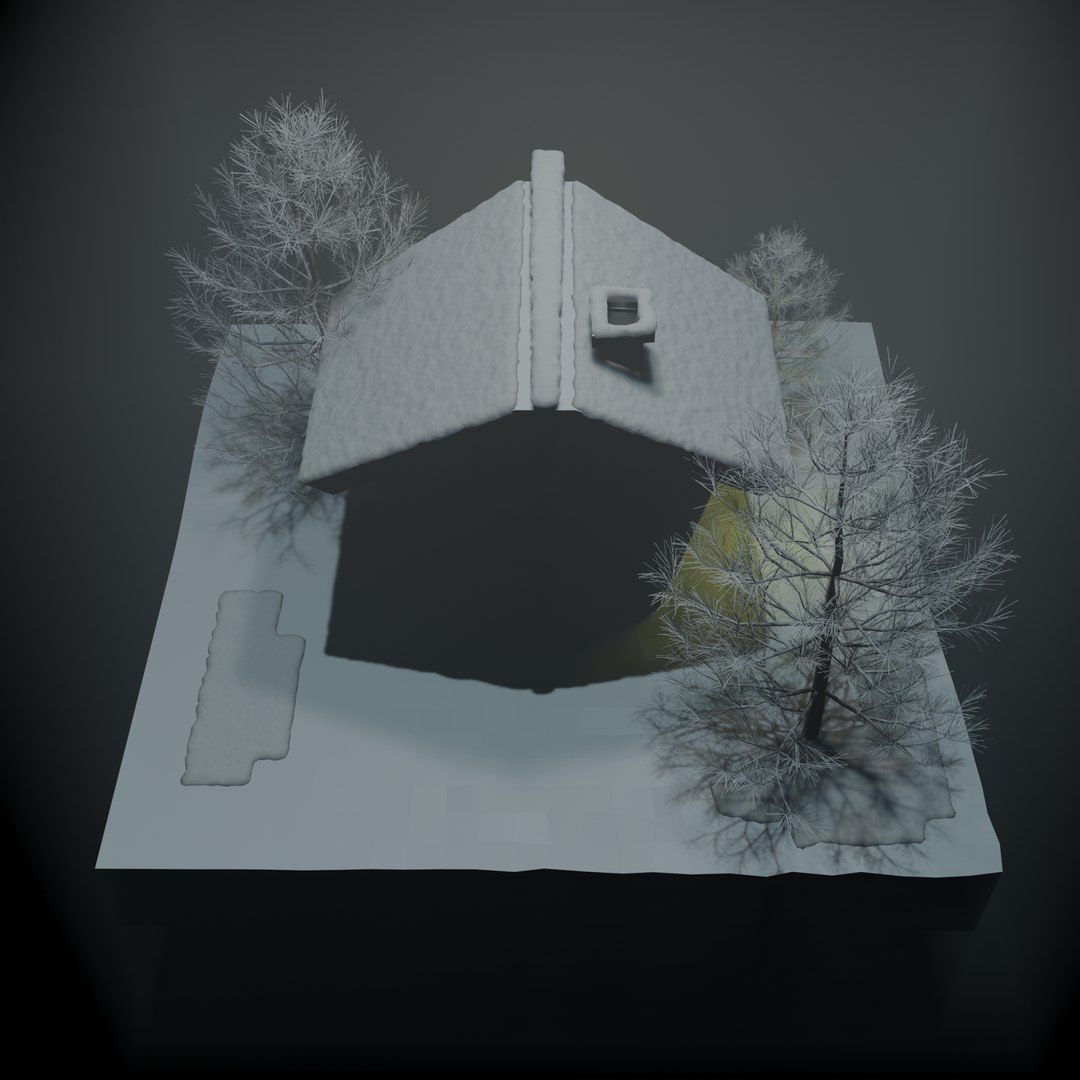 Snowy winter house 3D model - TurboSquid 1925728