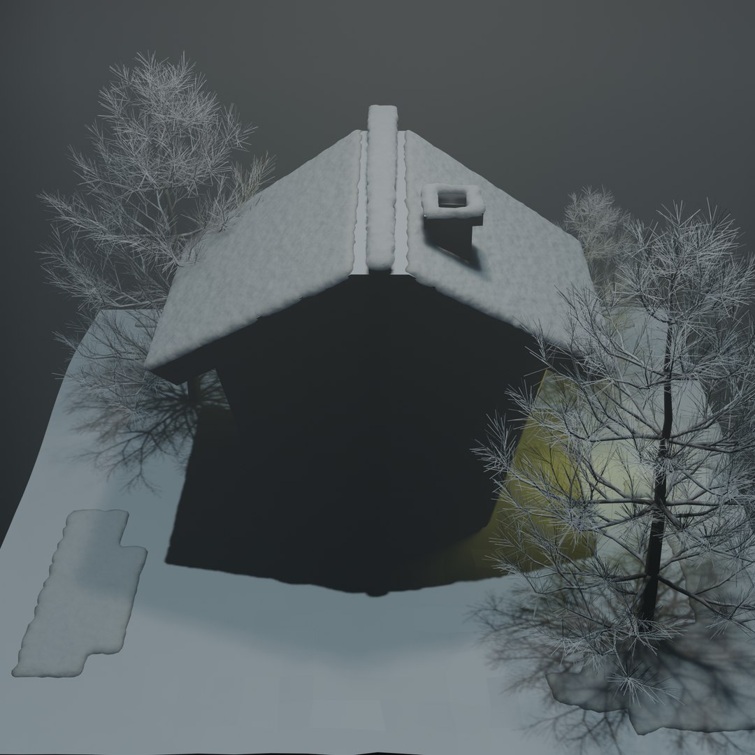 Snowy winter house 3D model - TurboSquid 1925728