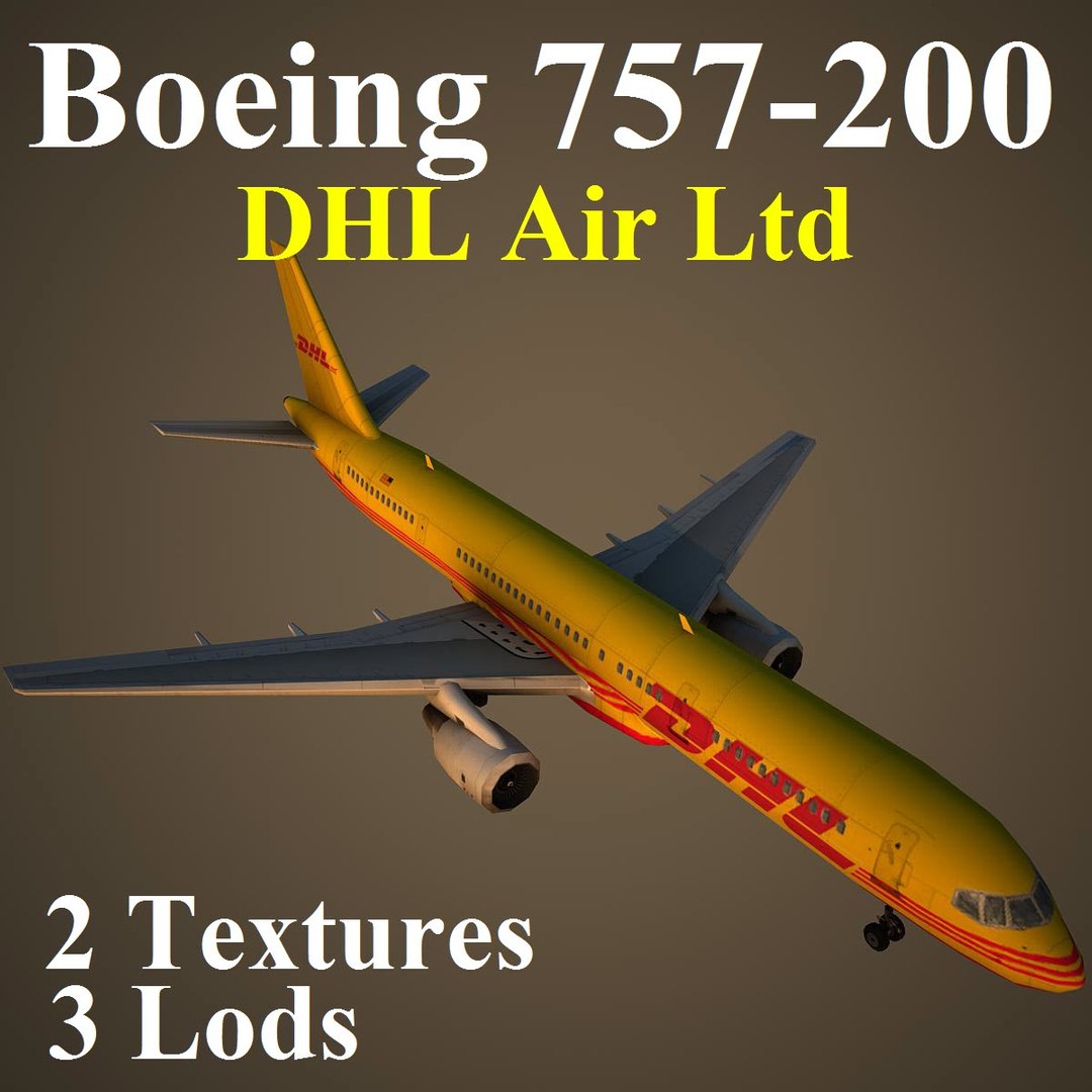 3d Model Boeing 757-200 Dhl