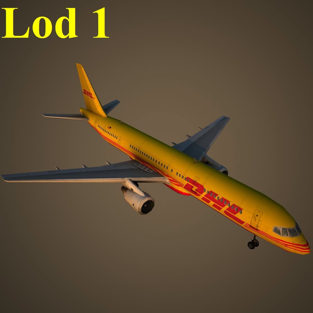 3d Model Boeing 757-200 Dhl