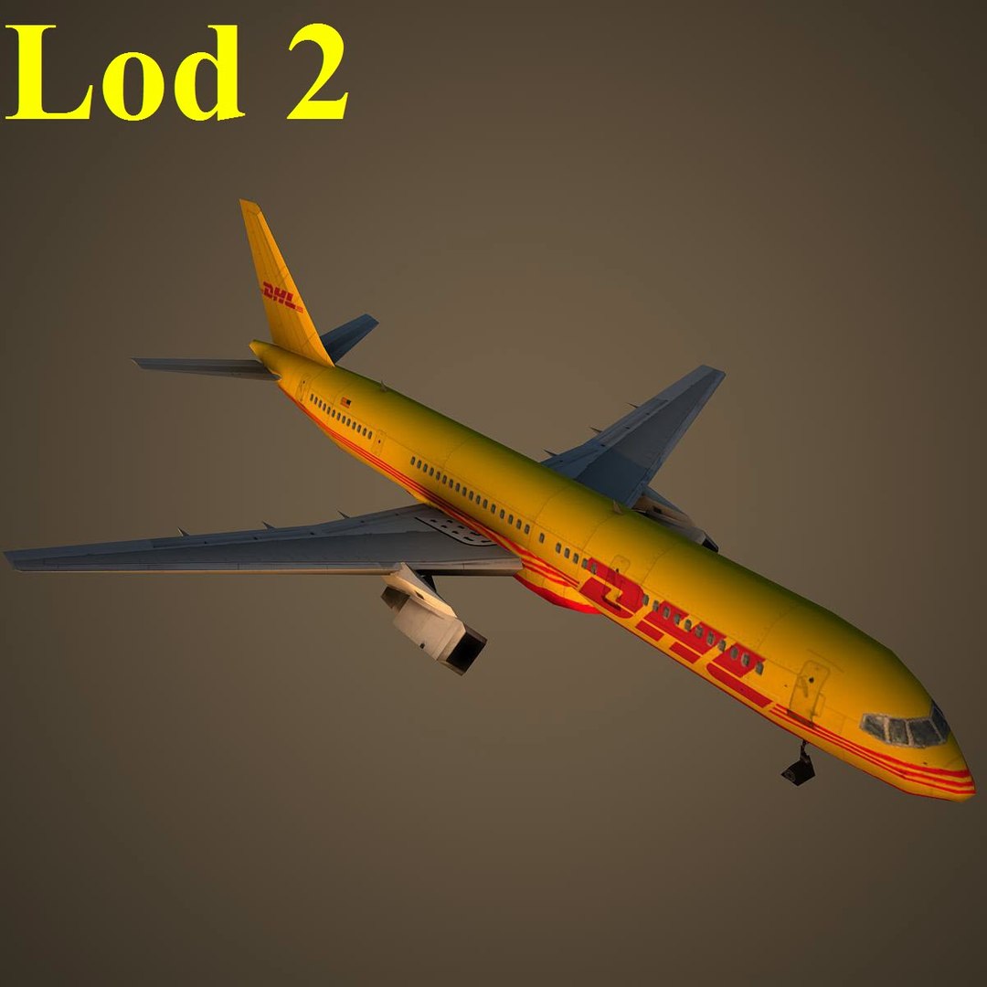 3d Model Boeing 757-200 Dhl