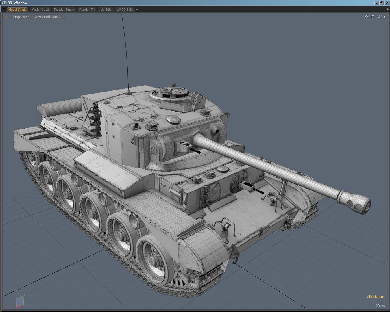british comet tank 3d model