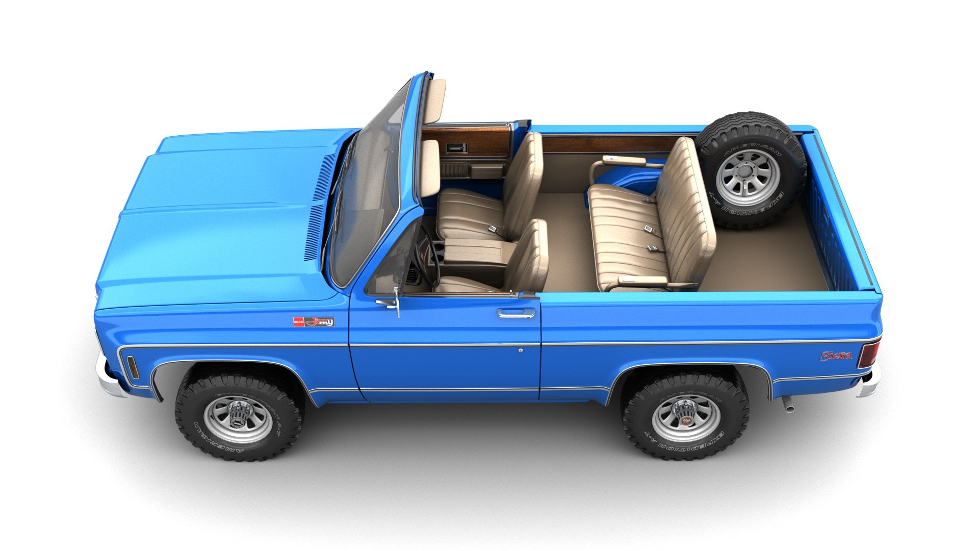 3D Model GMC JIMMY CONVERTIBLE 1973 - TurboSquid 2318005