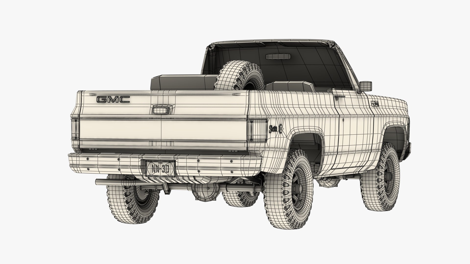 3D Model GMC JIMMY CONVERTIBLE 1973 - TurboSquid 2318005