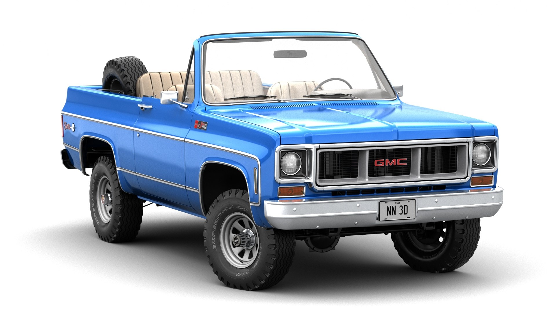 3D Model GMC JIMMY CONVERTIBLE 1973 - TurboSquid 2318005