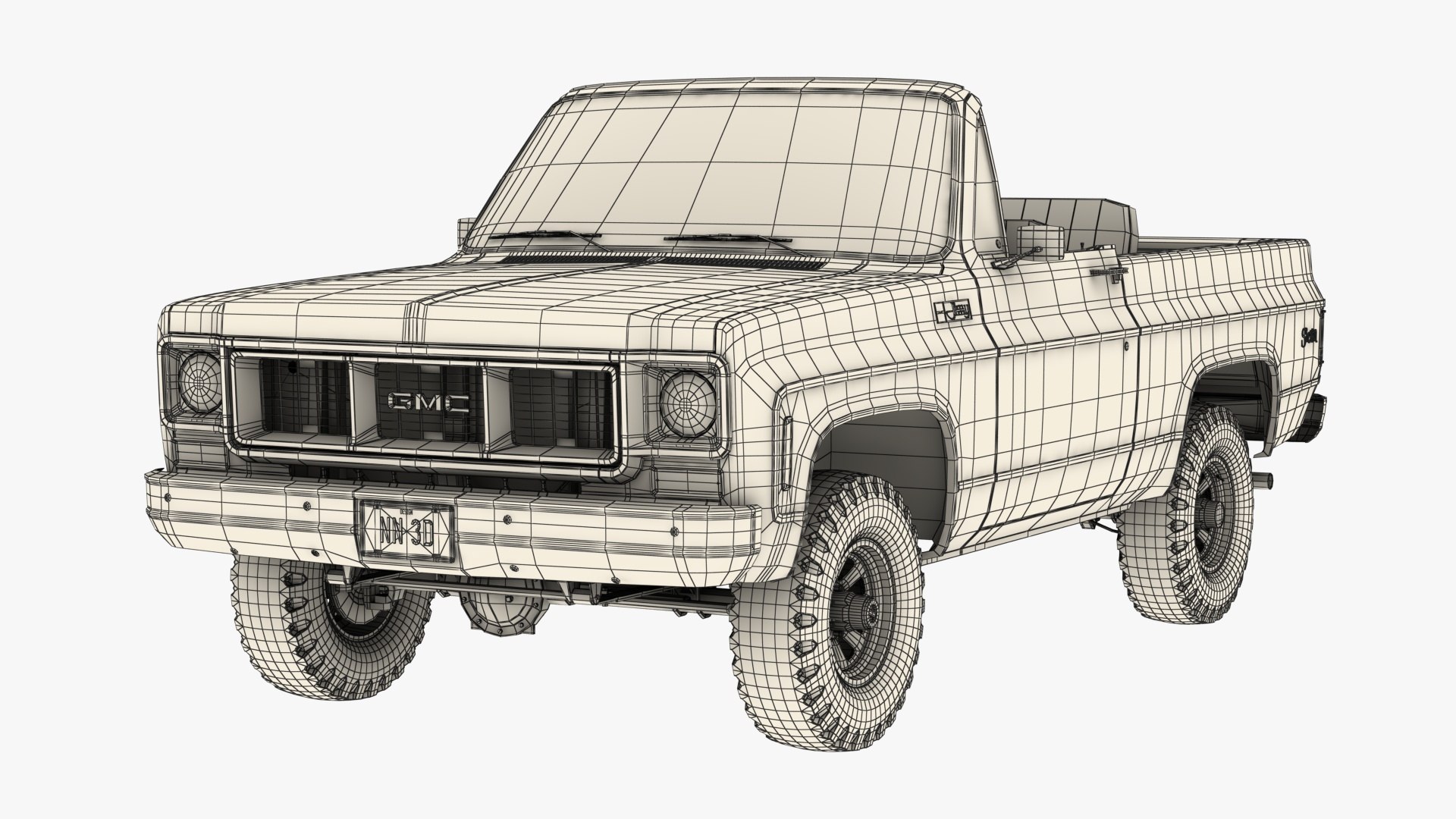 3D Model GMC JIMMY CONVERTIBLE 1973 - TurboSquid 2318005