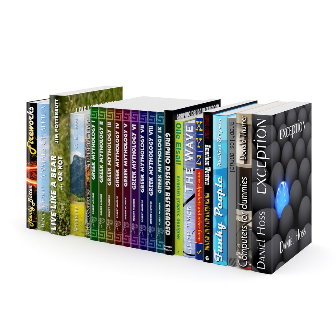 3d model book set