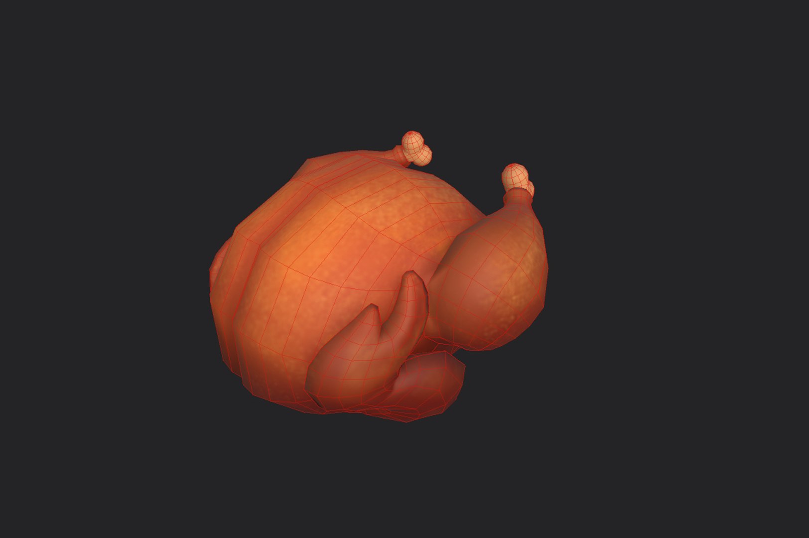 3D Roasted Chicken Cartoon - TurboSquid 1402336