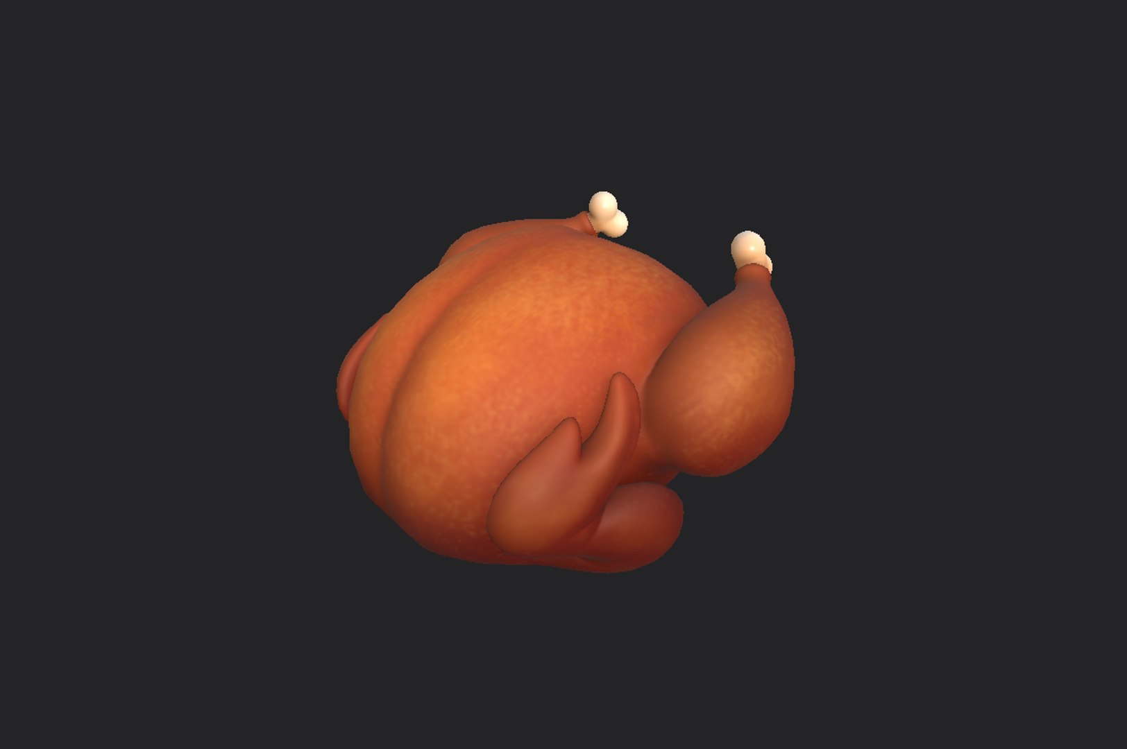 3D roasted chicken cartoon - TurboSquid 1402336