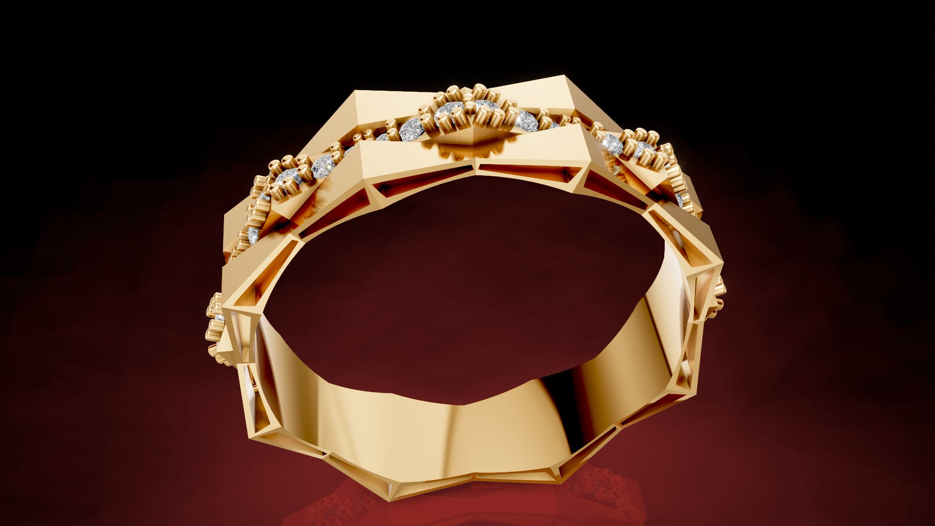 3D Rhombus Geometric Diamond Ring - TurboSquid 2398011