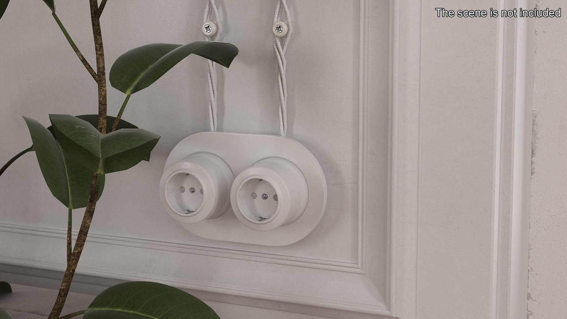 Ceramic Retro Sockets White 3D model - TurboSquid 2054485